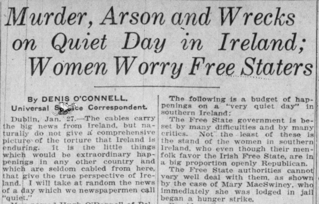 A ‘quiet day’ in Ireland’s civil war, 1923 | Mark Holan's Irish ...